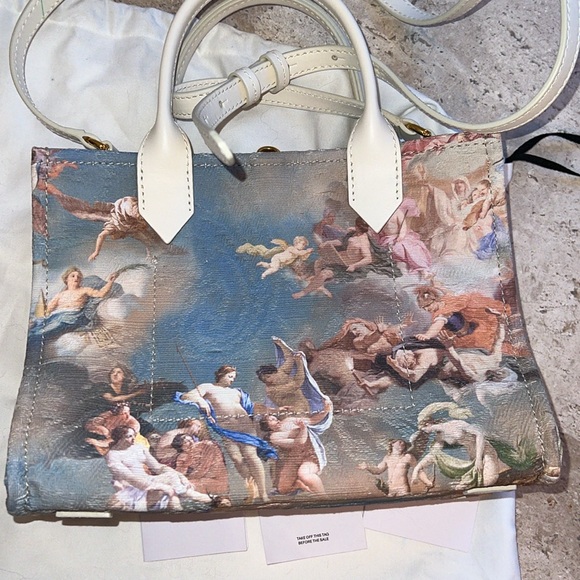 Balmain | Bags | Balmain B Army Small Tote Bag Sky Angel Print Cotton ...